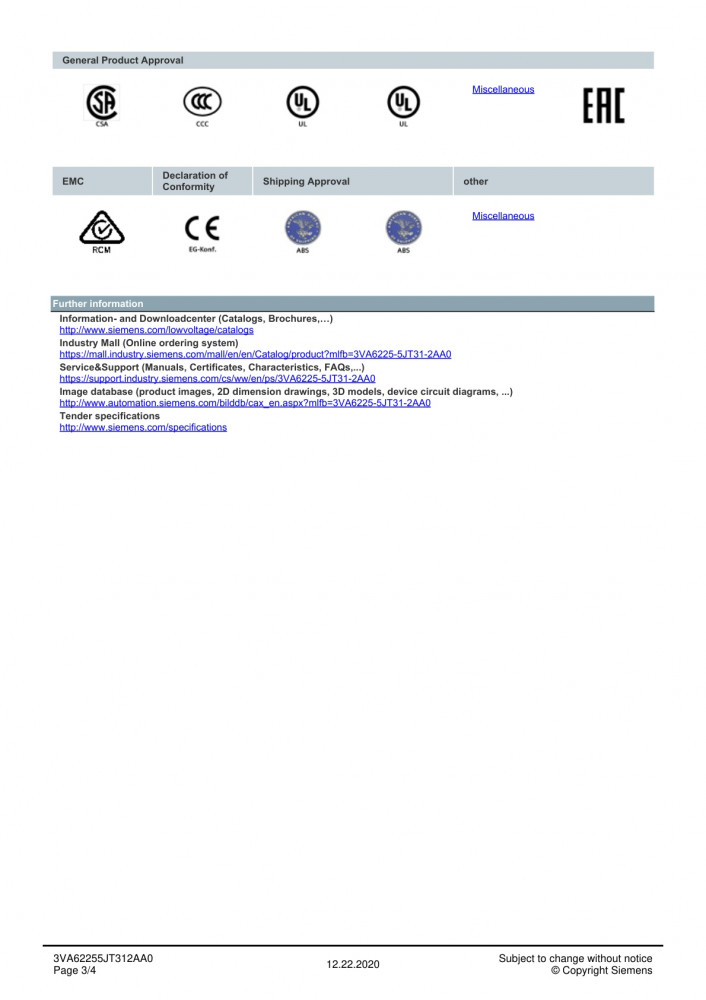 3VA6225-5JT31-2AA0 technical document page 3