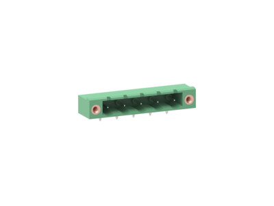 3.50mm Pitch Eurostyle 55° Wire Entry Fixed Mount PCB Terminal Block, 5 Circuits
