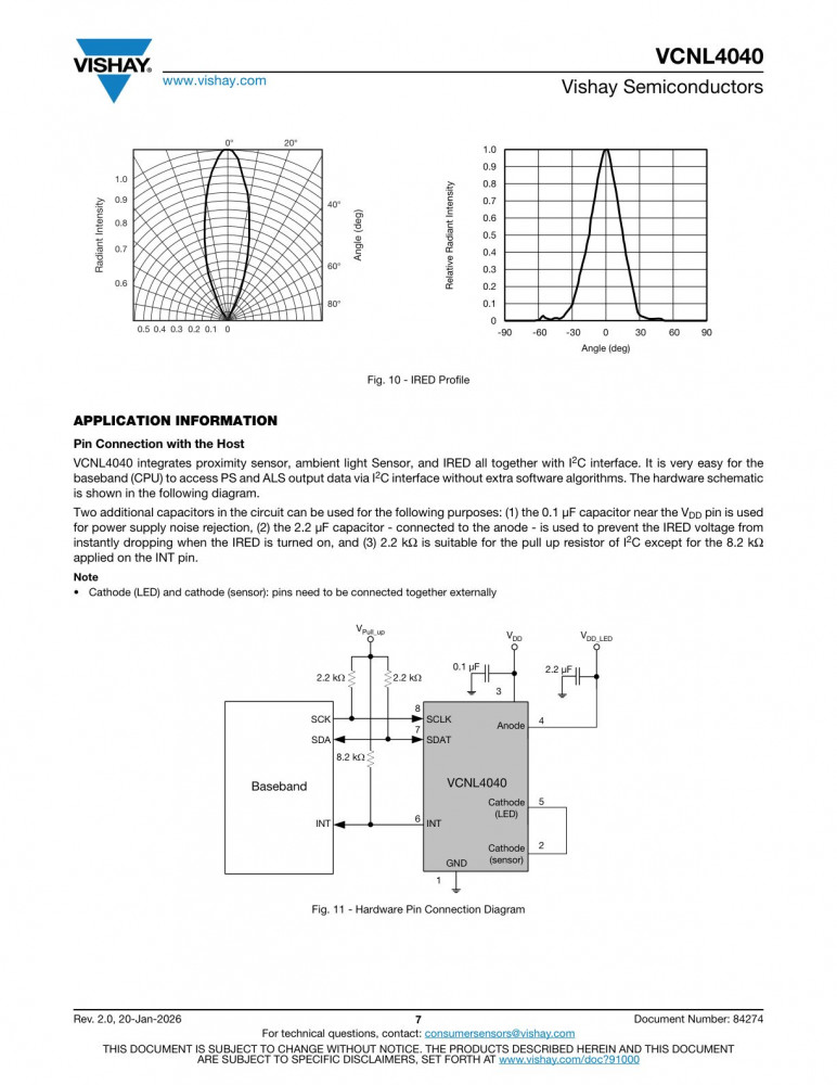 VCNL4040 datasheet page 7