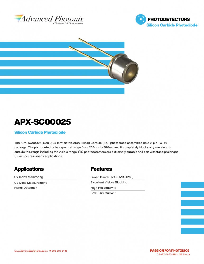 APX-SC00025 datasheet page 1