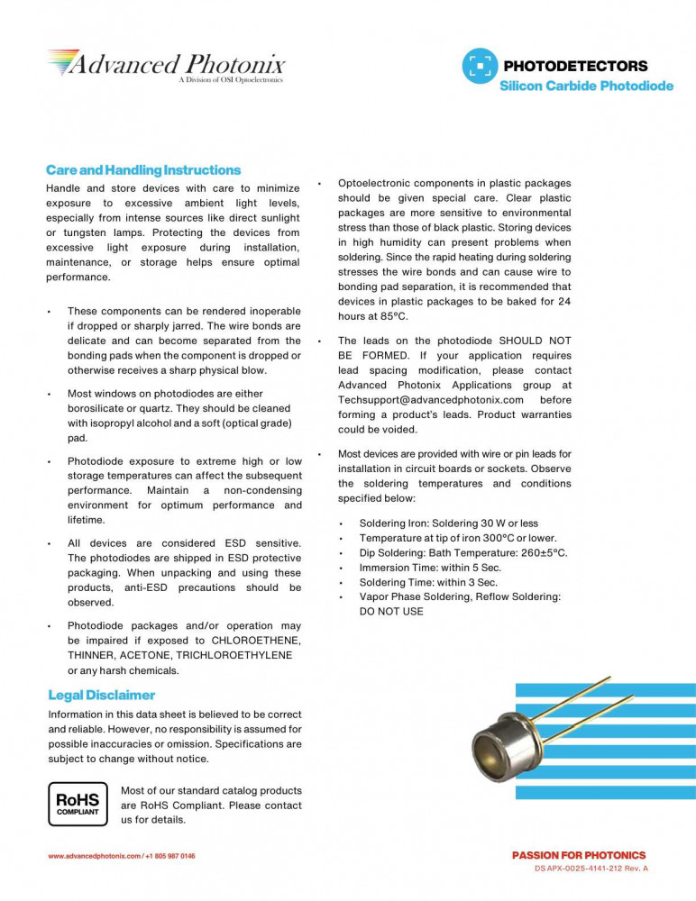 APX-SC00025 datasheet page 3