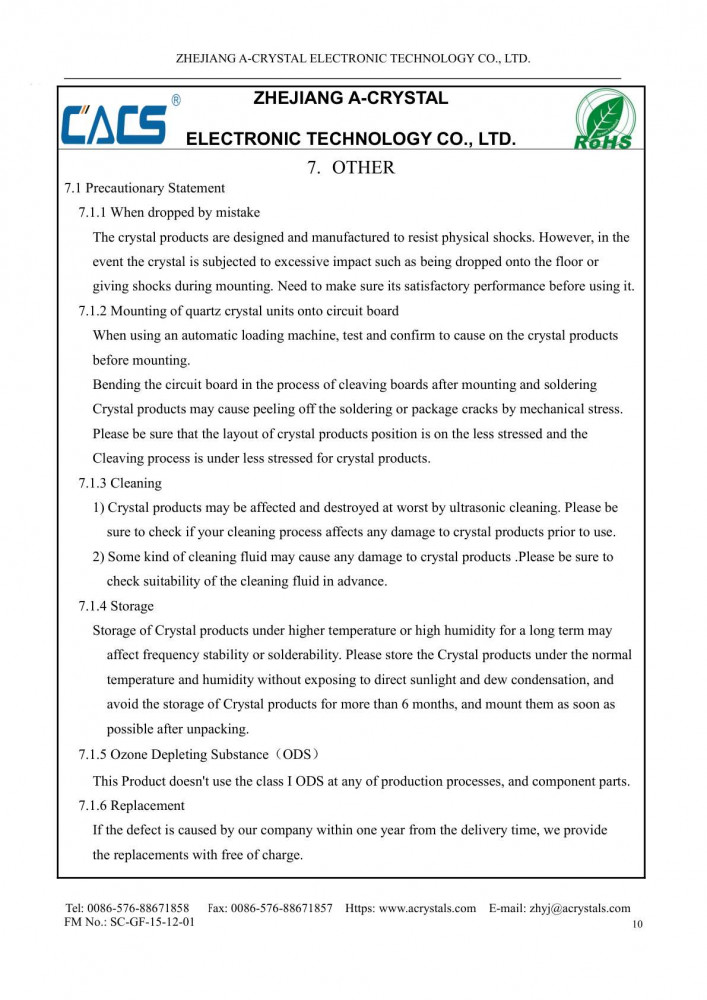 PMX206-LF specification document page 10