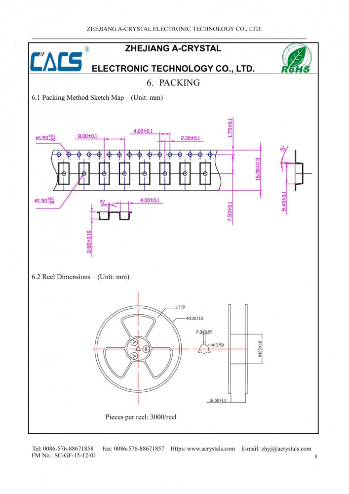 PMX206-LF specification document page 8