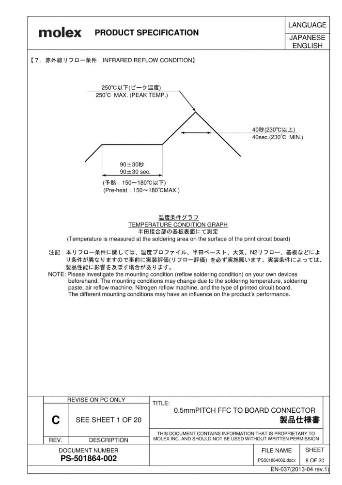 Connector specification document page 8