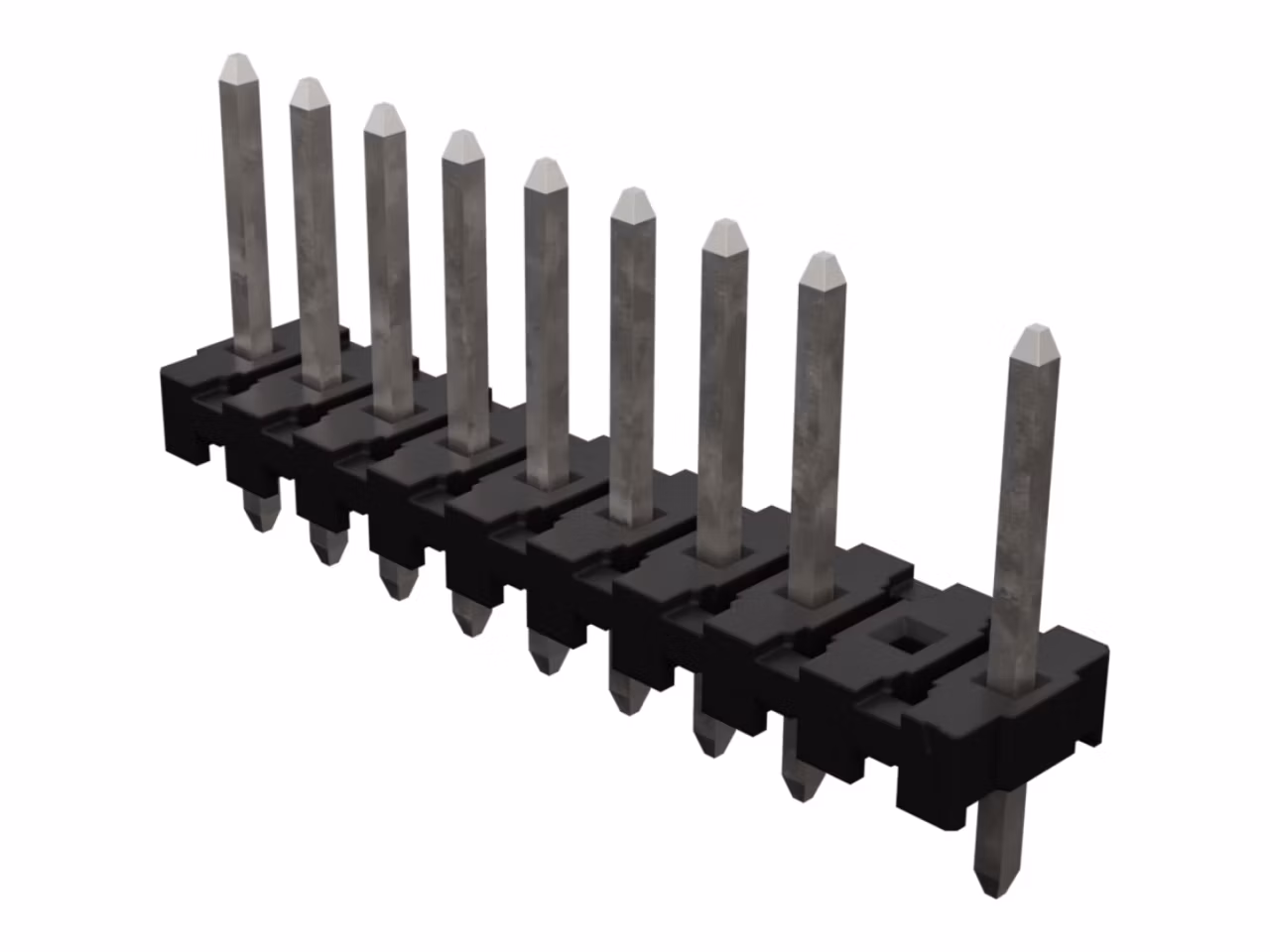 KK 396 Breakaway Header, Vertical, 10 Circuits, Circuit 2 Voided, Matte Tin (Sn) Plating, Pin Length 19.00mm (.750