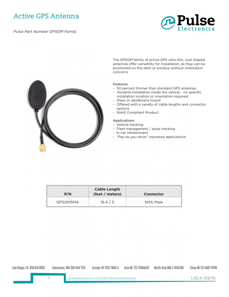 GPSGMSMA datasheet page 1