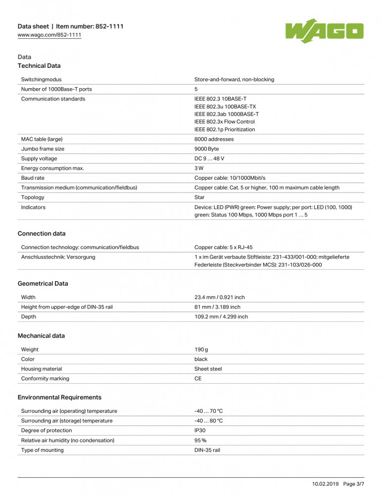 852-1111 product documentation page 3
