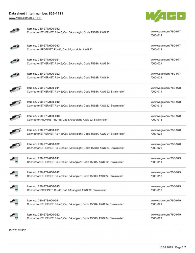 852-1111 product documentation page 5