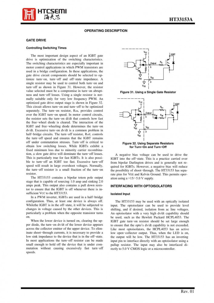 HT33153ARZ datasheet page 9