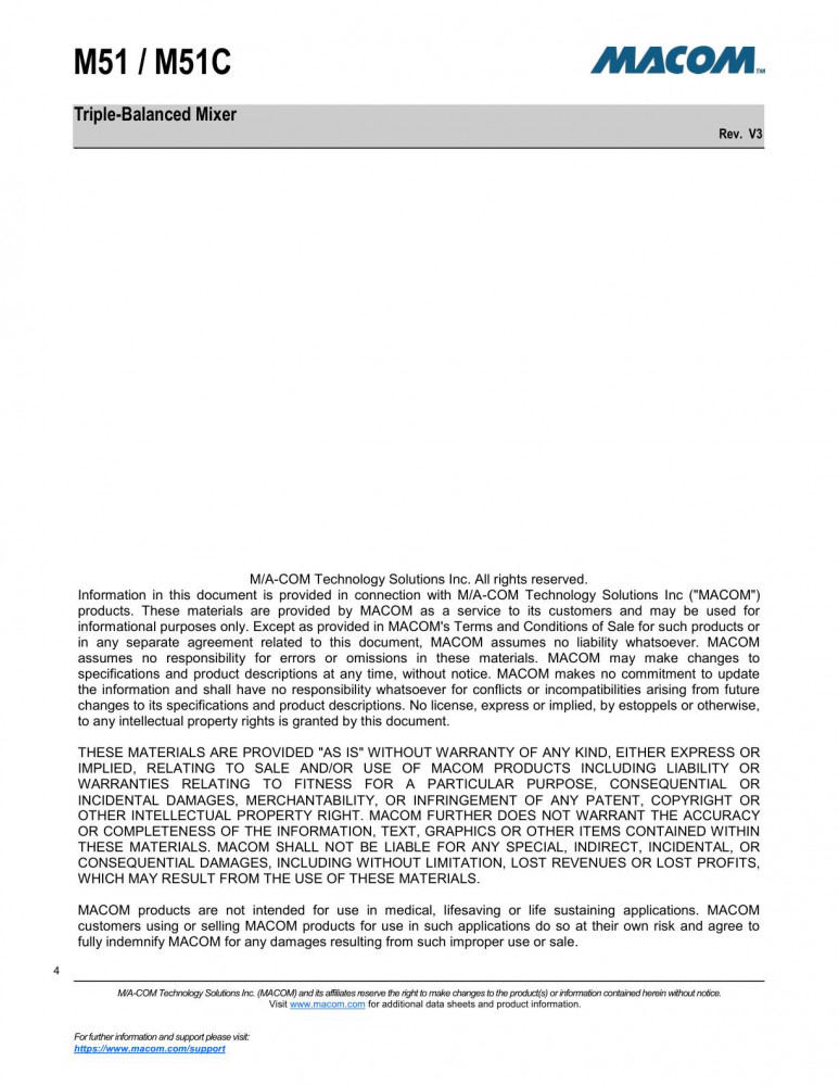 MACOM M51 datasheet page 4