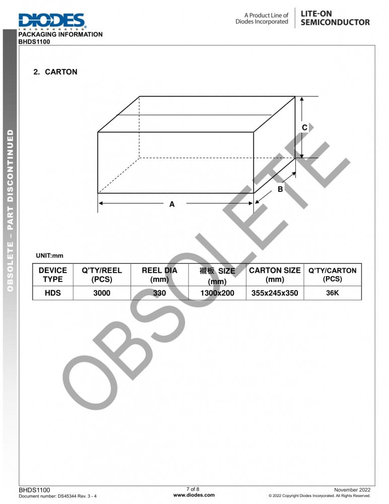 BHDS1100 datasheet page 7