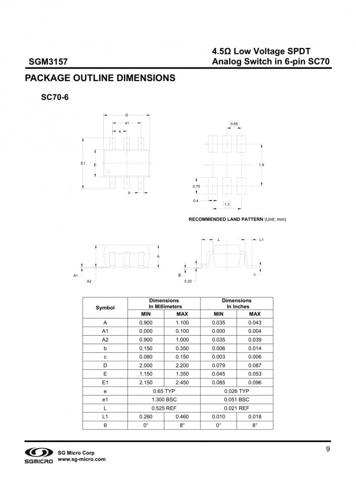 SGM3157 datasheet page 9