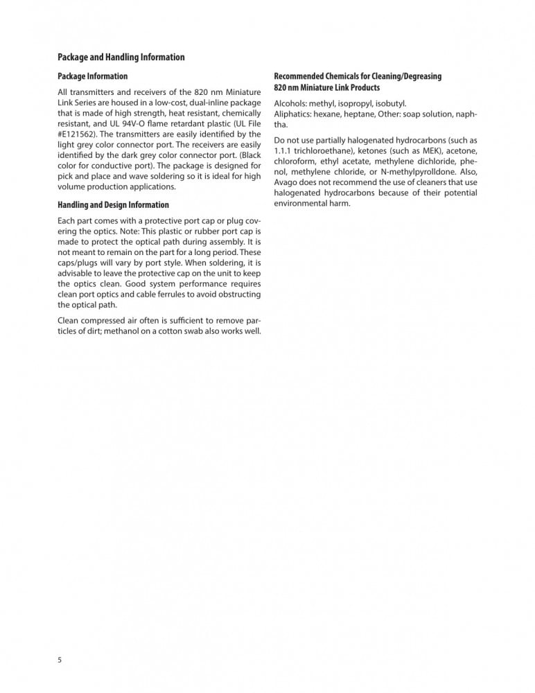 HFBR-1414TZ datasheet page 5