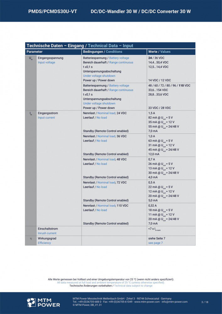 MTM Power datasheet page 3