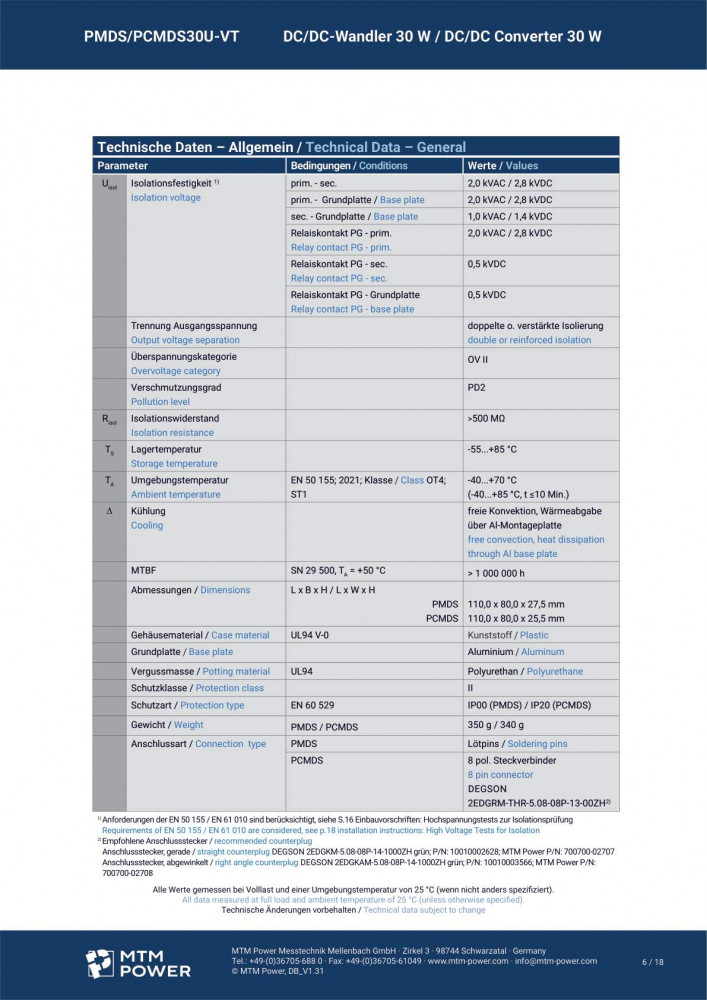 MTM Power datasheet page 6