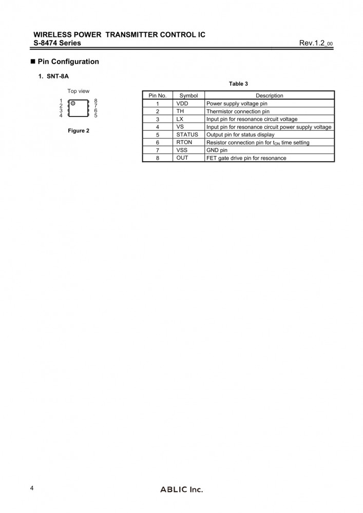 S-8474 datasheet preview, page 4