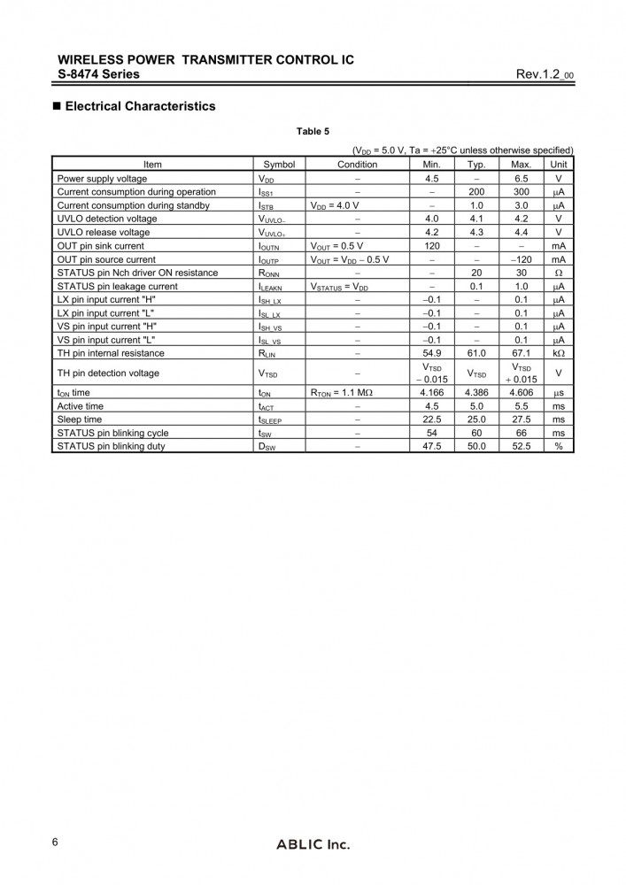 S-8474 datasheet preview, page 6