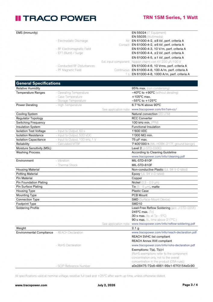 TRN 1SM technical document page 3