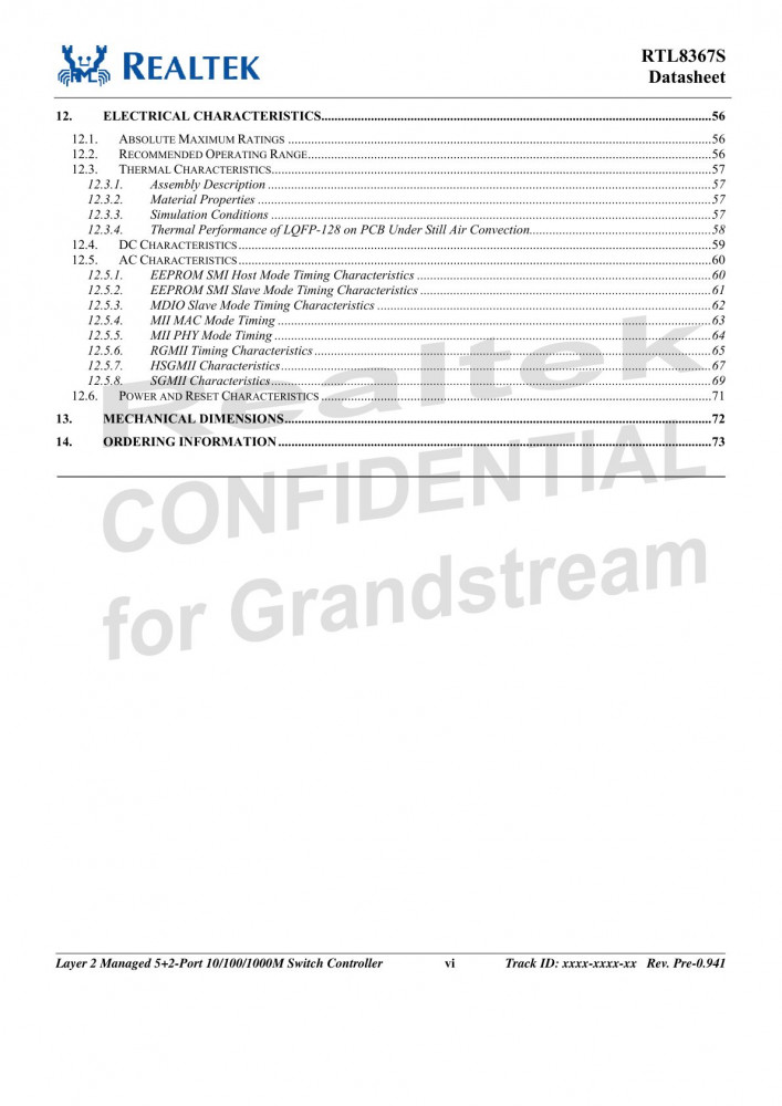 RTL8367S-CG datasheet page 6