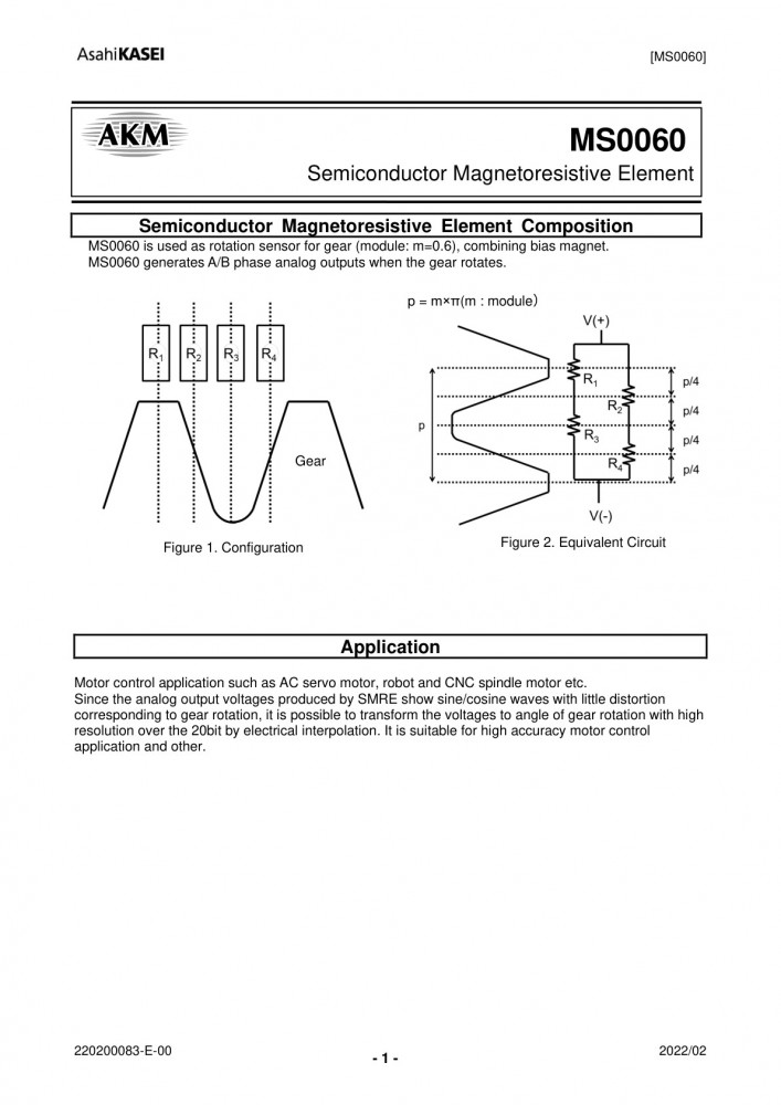 MS0060 datasheet page 1