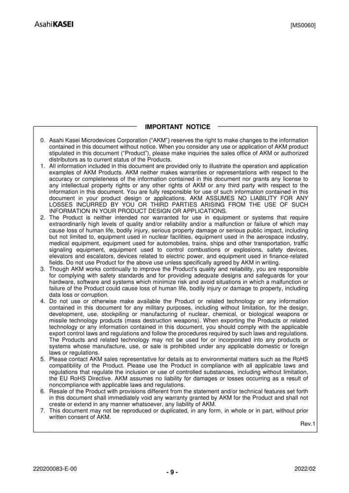 MS0060 datasheet page 9