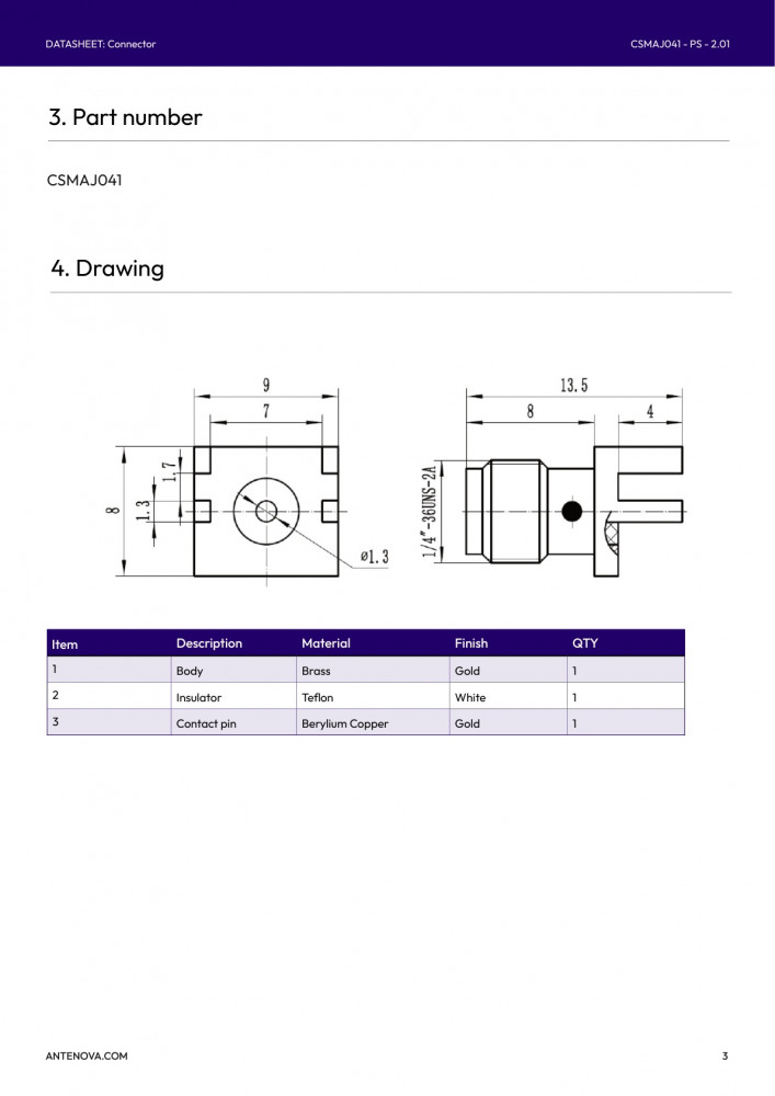 CSMAJ041 datasheet page 3