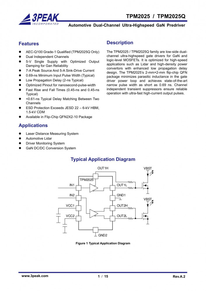 TPM2025-FC1R datasheet page 1