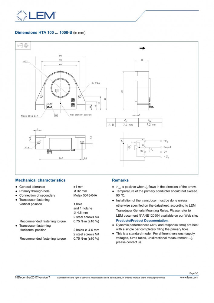 HTA-300-S technical document page 3