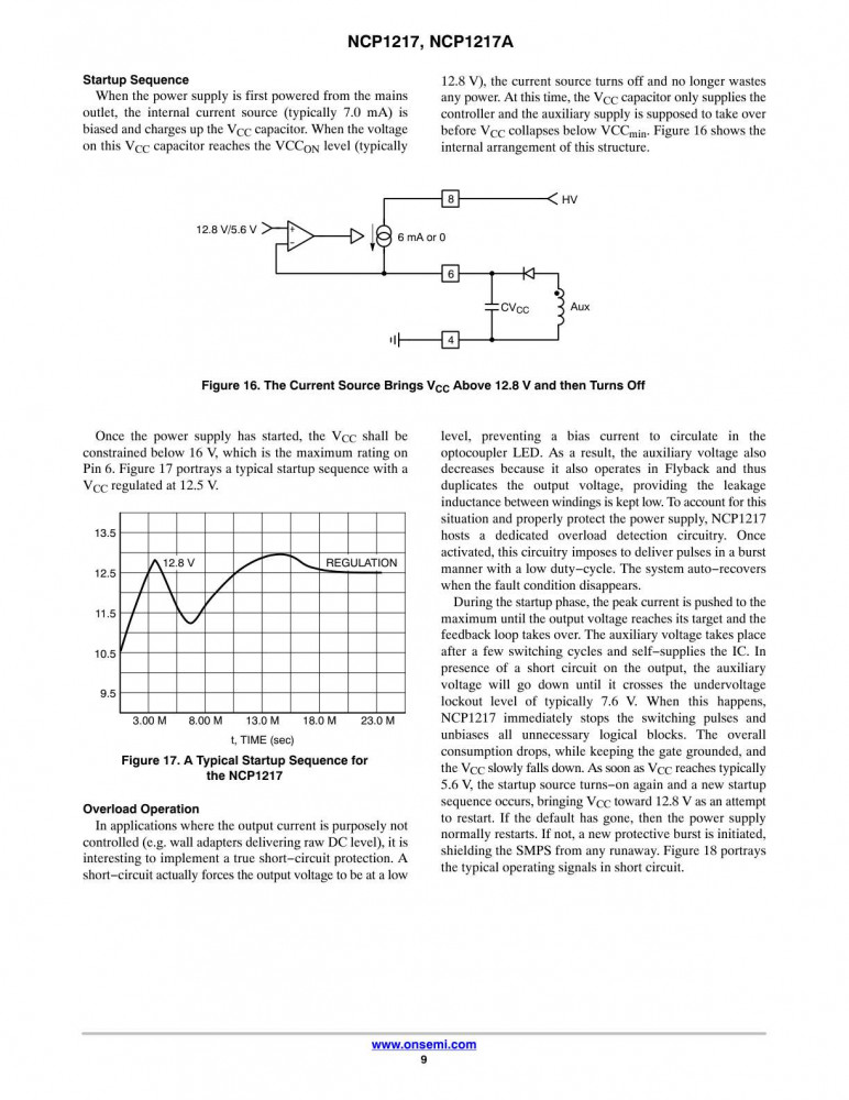 NCP1217 technical document page 9