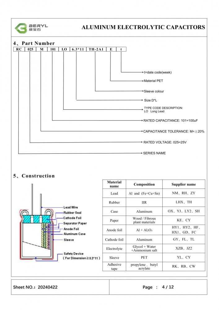BERYL RC specification page 4