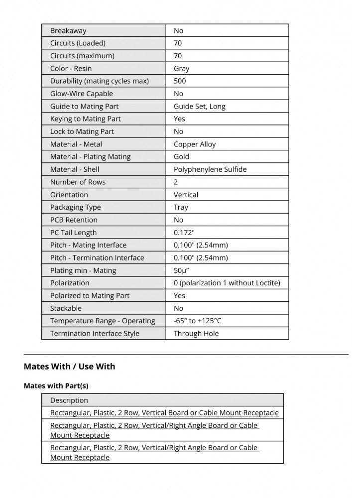WTAV70PD11SYL0 technical document page 2