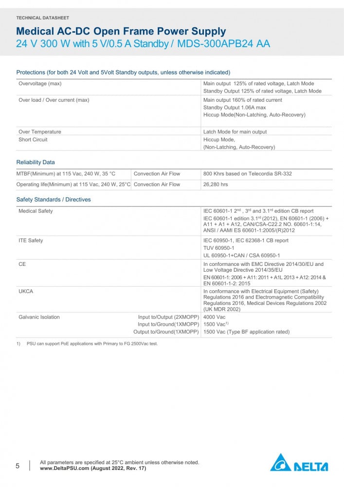 DELTA MDS-300APB24 AA datasheet page 5