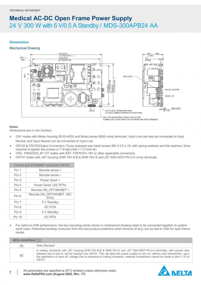 DELTA MDS-300APB24 AA datasheet page 7
