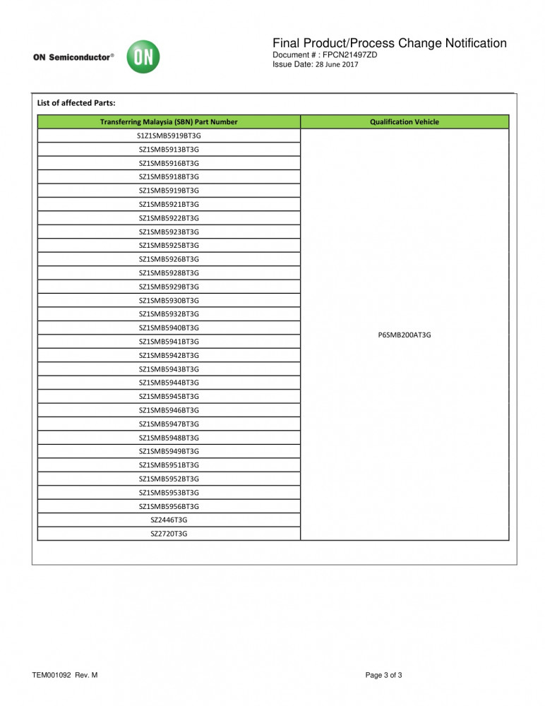 SZ2446T3G technical document page 3