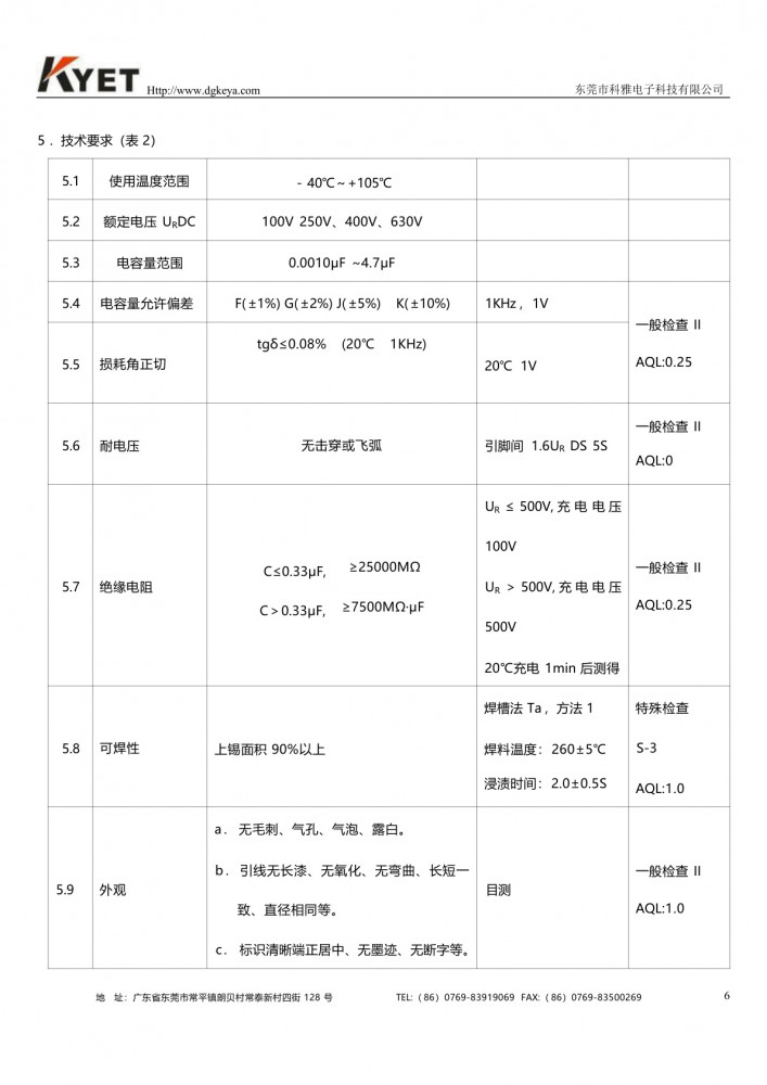 KYET MPP304J2A0701 specification page 6