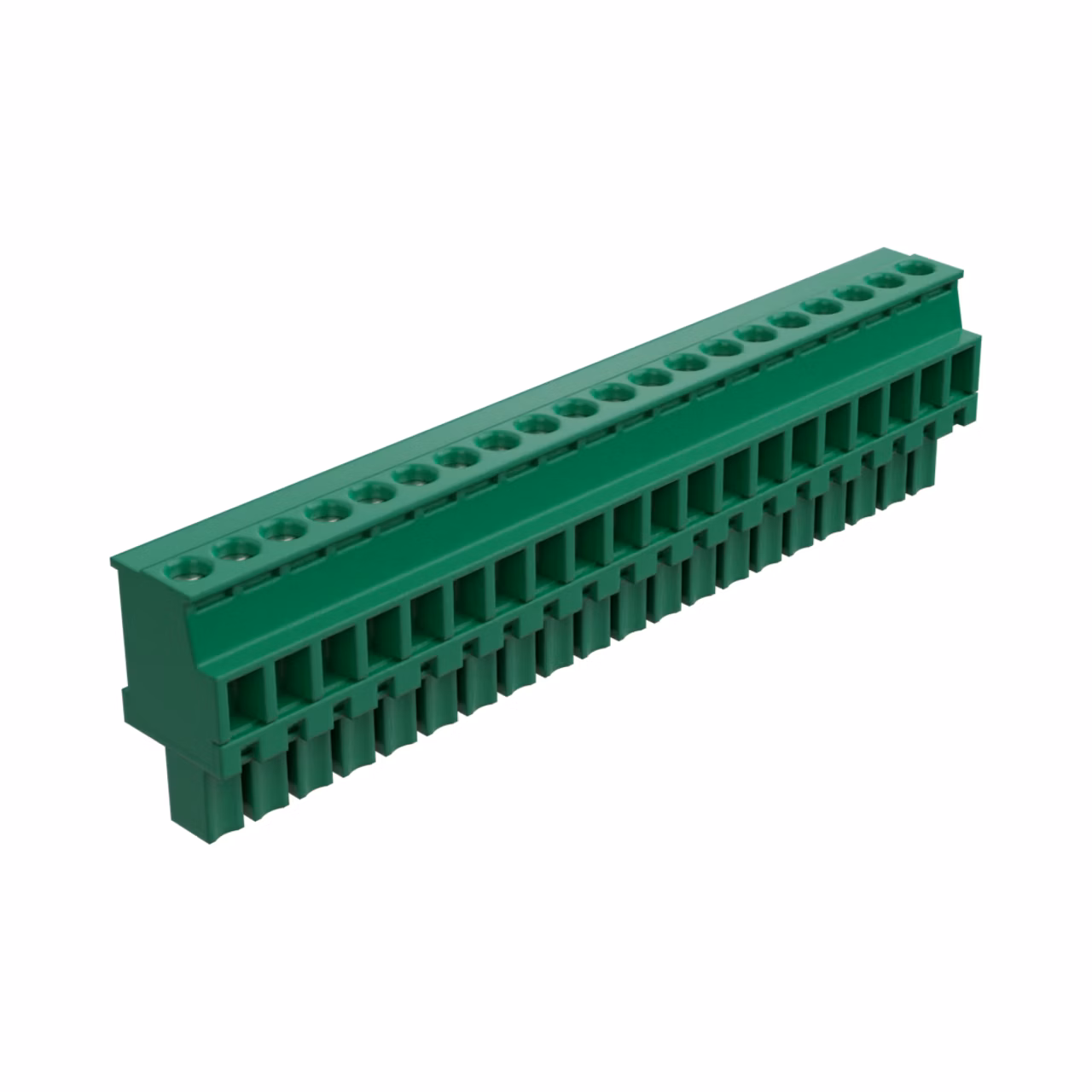3.81mm Pitch Eurostyle Vertical Plug, with Reverse Imprinting, Rear Wire  Entry, Green Housing, 20 Circuits for sale