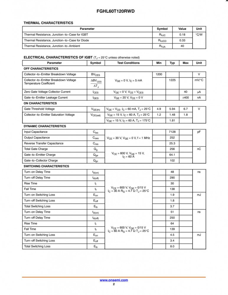 FGHL60T120RWD technical document page 2
