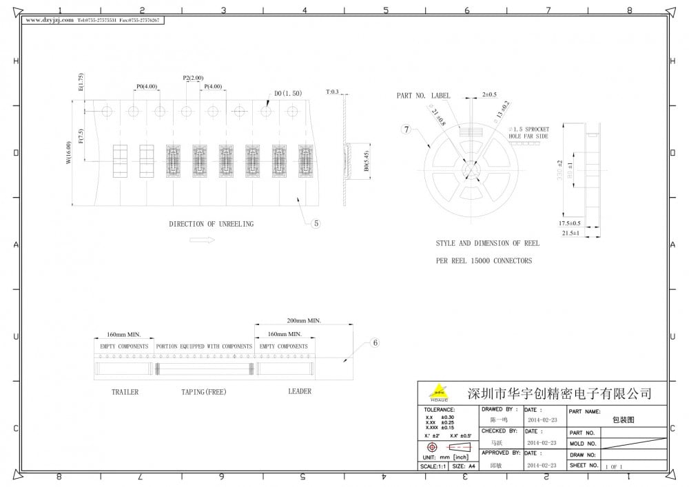 HOAUC HYCW58F-BTB2X3-6-055B technical drawing page 2