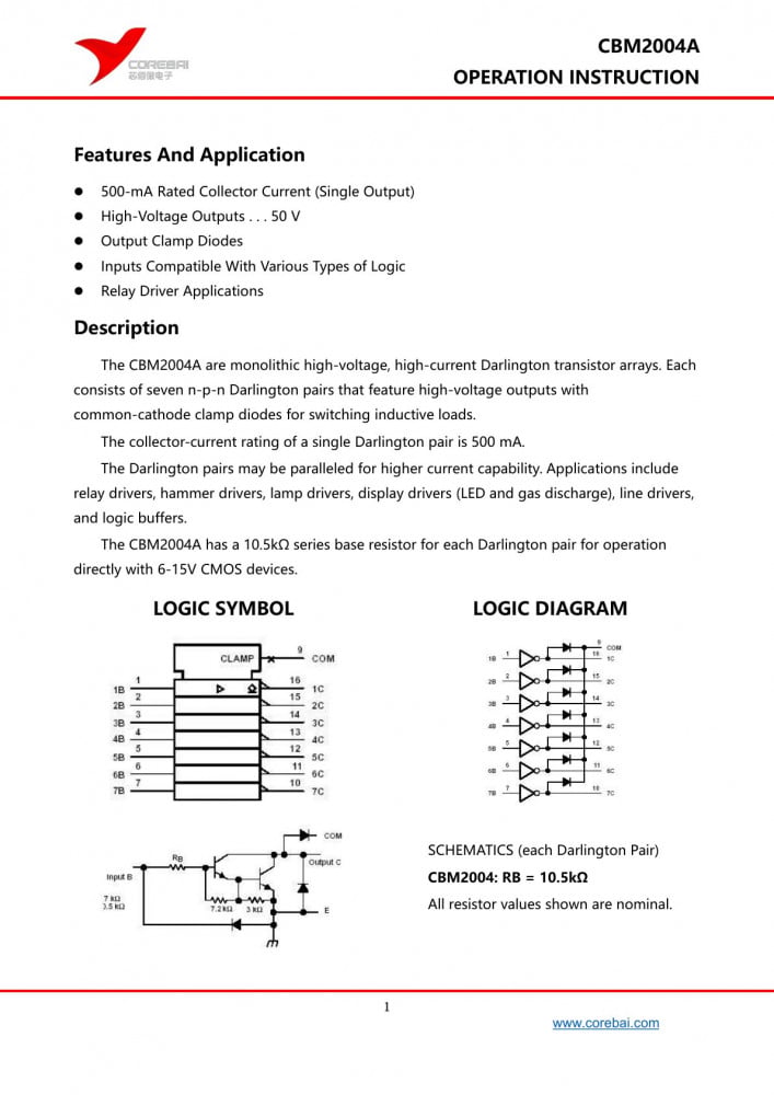 CBM2004AS16 datasheet page 1