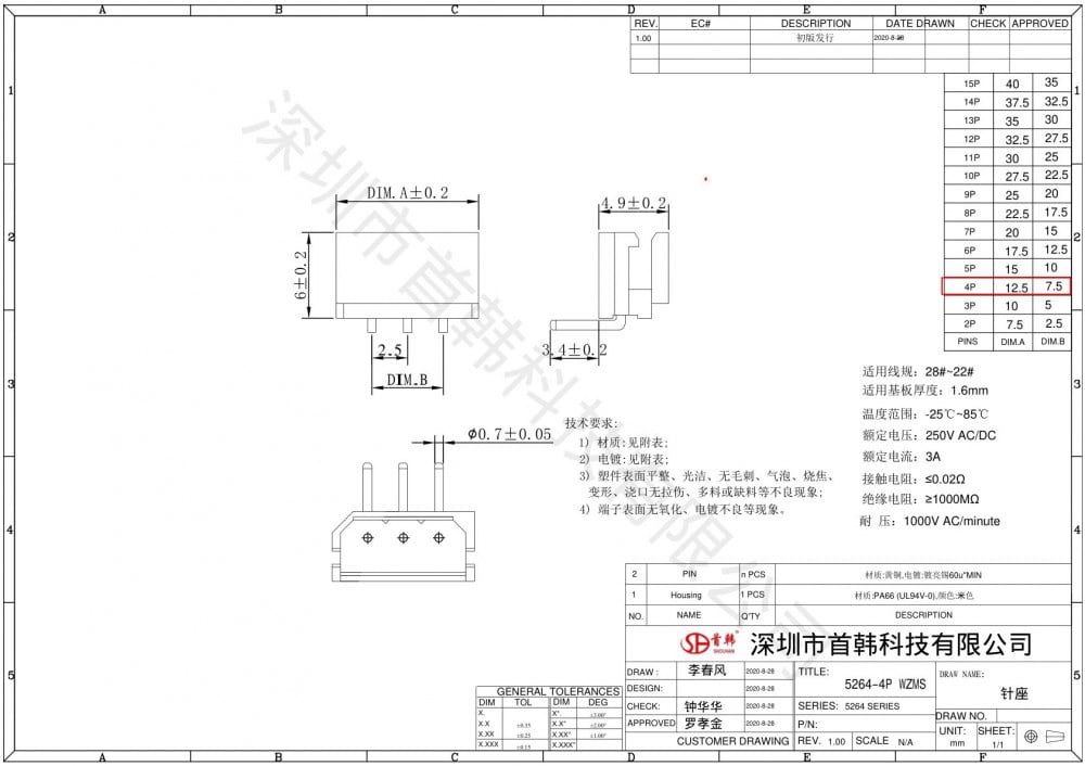 5264-4P WZMS specification page 1