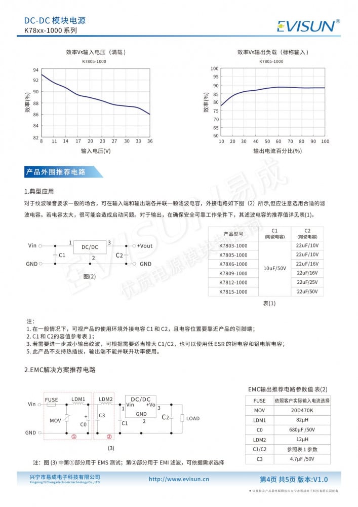 EVISUN K7805-1000 datasheet page 4