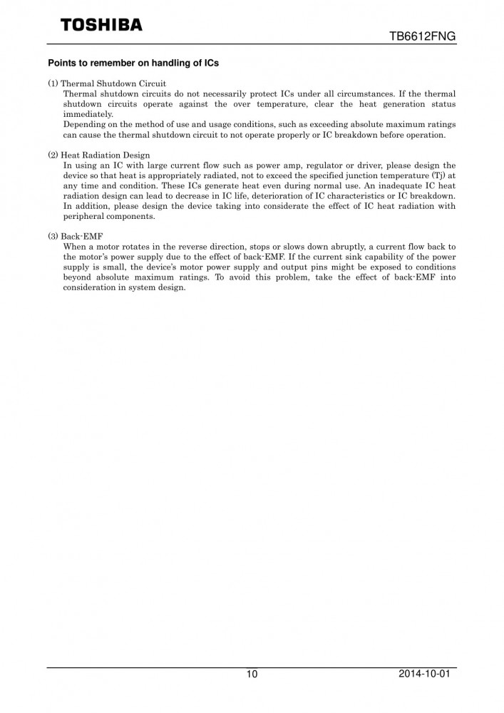 TB6612FNG datasheet page 10