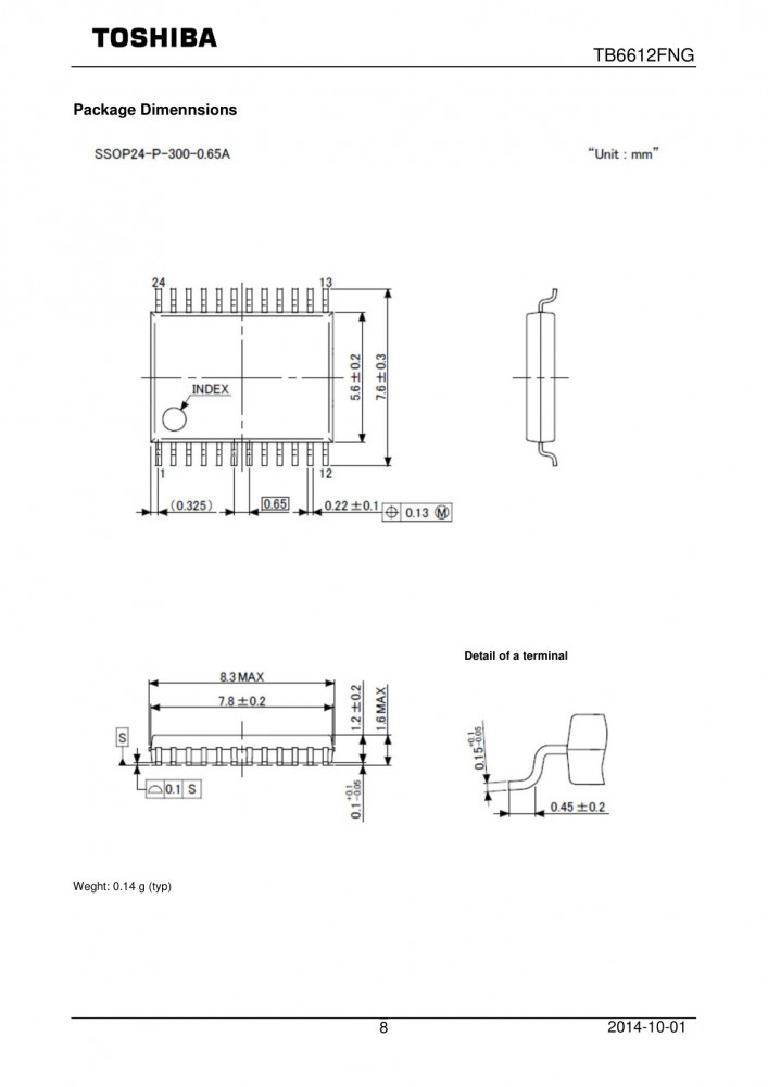 TB6612FNG datasheet page 8