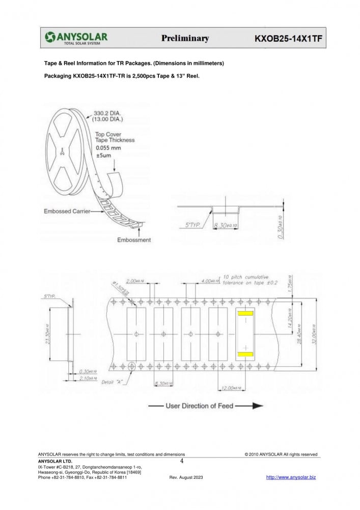 ANYSOLAR datasheet page 4