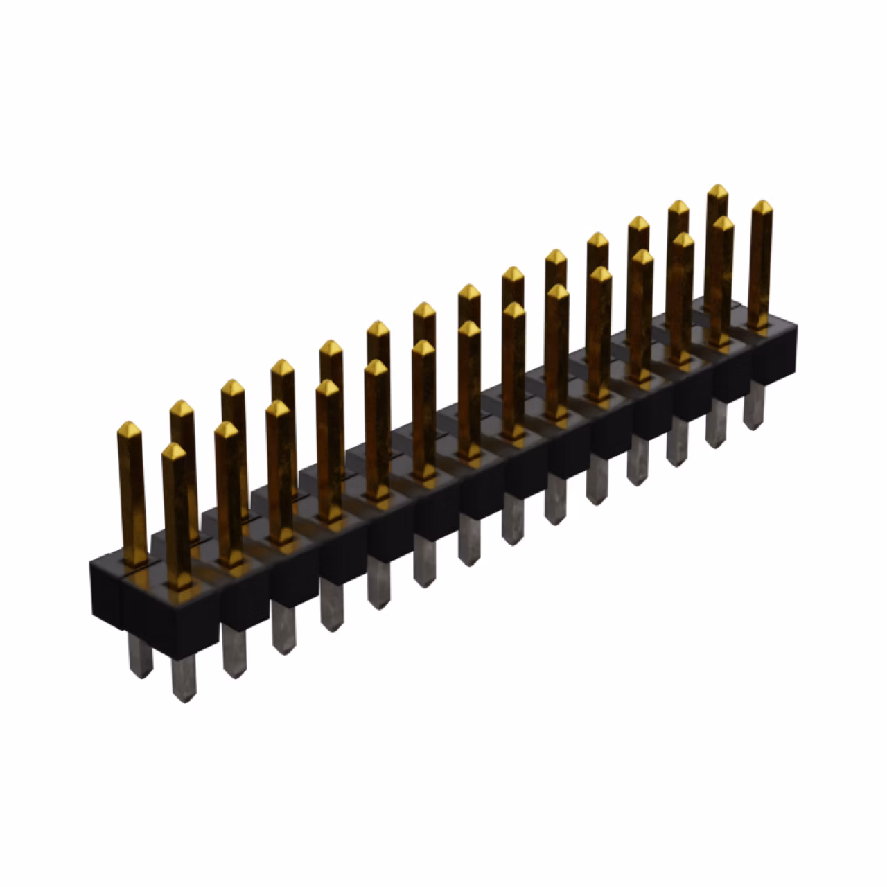 C-Grid Header, 2.54mm Pitch, Through Hole, Dual Row, Vertical, 28 Circuits, 0.75µm Gold (Au) Plating, Tray Packaging, Lead-Free for sale