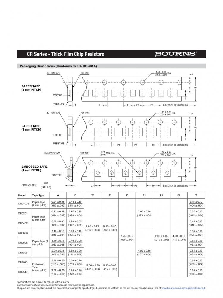 Bourns CR Series datasheet page 7