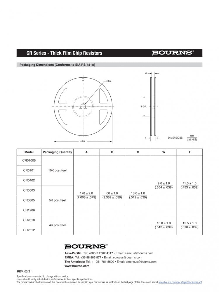 Bourns CR Series datasheet page 8