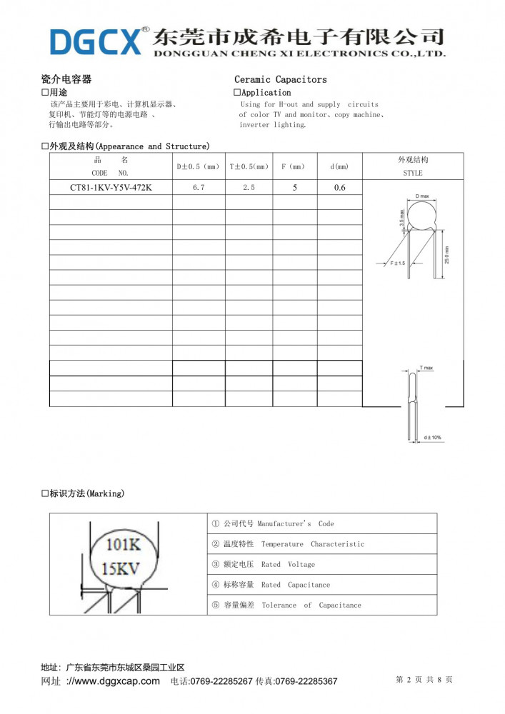 DGCX CT81 product approval document page 2