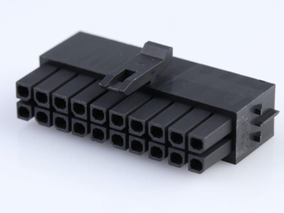 Micro-Fit+ Receptacle Housing, Dual Row, 24 Circuits, UL 94V-0, Low-Halogen, Black