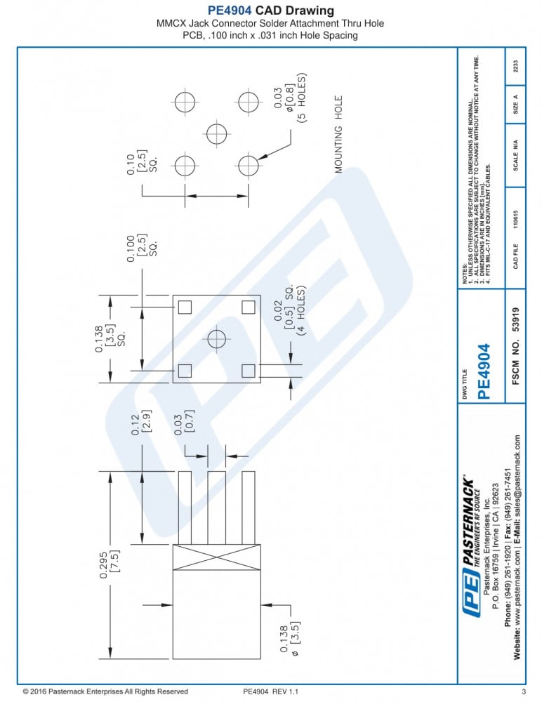 PE4904 datasheet page 3